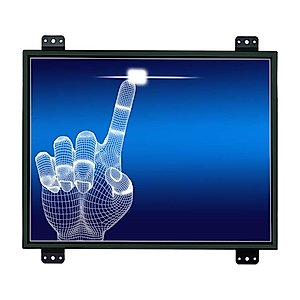 iChawk 15'' inch Display 1024x768 4:3 DVI VGA USB Power On Boot Metal Shell Embedded Open Frame Driver Free Ten-Point Capacitive Touch LCD Screen PC Monitor with Quick Easy Installation K150MT-DC