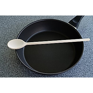 12 Inch Long Wooden Spoons for Cooking - Oval Wood Mixing Spoons for Baking, Cooking, Stirring - Sauce Spoons Made of Natural Beechwood - Set of 3