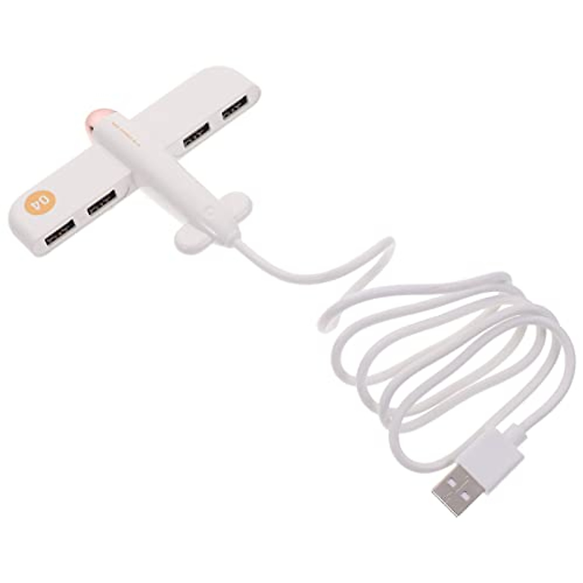 Hemobllo Airplane Shaped USB Hub- Cute USB Hub, Air Plane Extension Line Converter Charger for Desktop Computer, Computer Accessories 1 PC USB Hut 4 Ports (White)