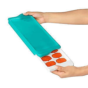 OXO Tot 2-Piece Baby Food Freezer Tray With Protective Cover, Teal