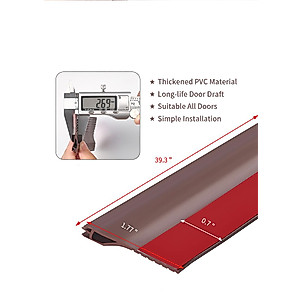 Eweniar Door Draft Stopper for Bottom of Door 39" Cuttable Weather Stripping Blocking Cold Air