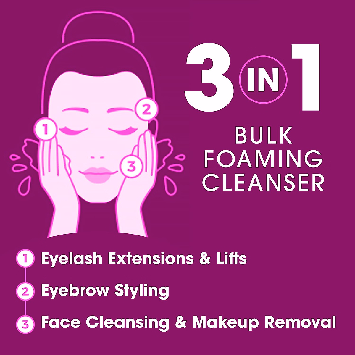 Professional Lash Shampoo for Eyelash Extensions Bulk 3.98L - 1.05 Gallon with 50 Aftercare Cards - Premium Made in America Eyelid Foaming Cleanser - Salon Lash and Brow Wash - Passion Fruit Scent