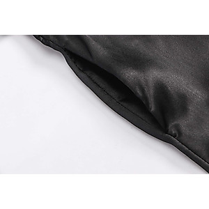 ExpressBuyNow Women's Kimono Robe Short ,pure color-Black ,XX-Large