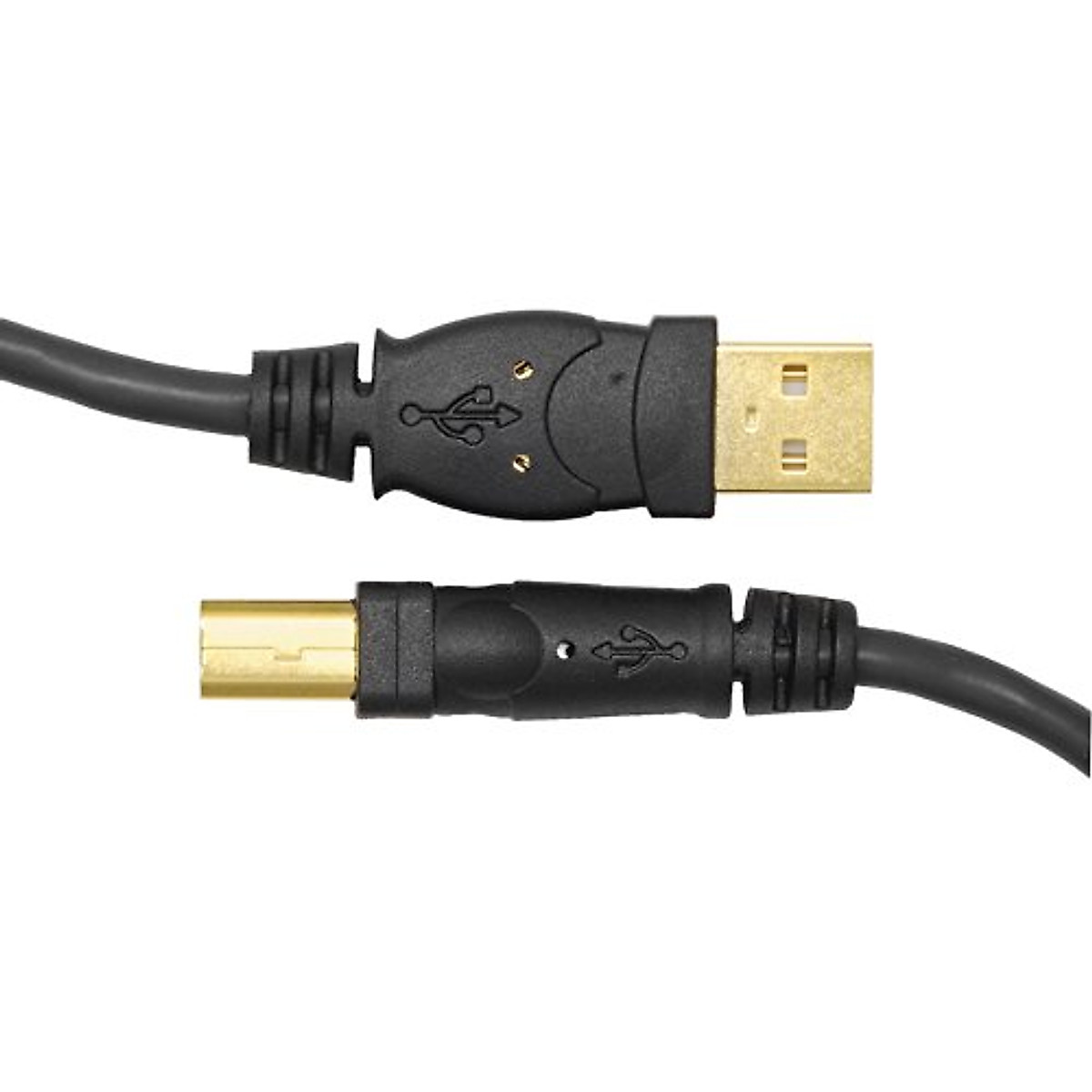 Mediabridge™ USB 2.0 - A Male to B Male Cable (10 Feet) - High-Speed with Gold-Plated Connectors - Black - (Part# 30-001-10B)