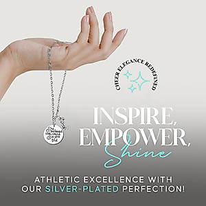Sportybella Cheer Necklace for Girls - Cheer She Believed She Could So She Did Cheerleading Jewelry, Gift For Cheerleaders, Cheer Necklaces for Cheerleader