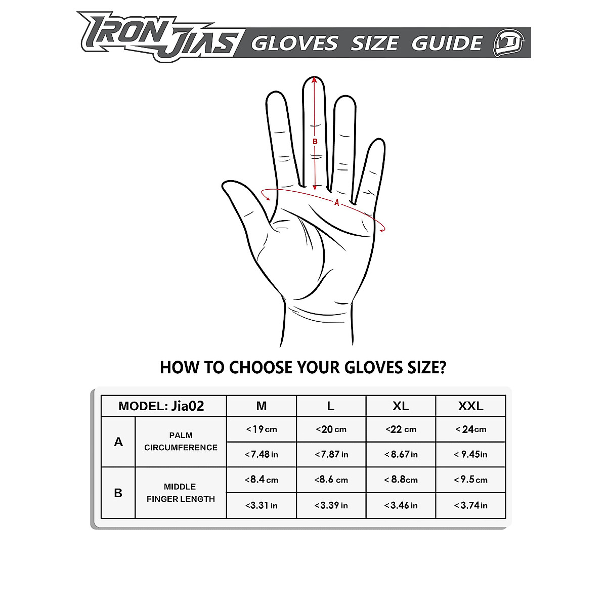 IRON JIA'S Motorcycle Gloves for Men and Women - Motorbike Powersports Racing Gloves with Hard Knuckle Touchscreen for BMX ATV MTB Riding (Black XL)