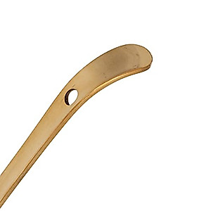 Serving Spoon, Brass Material Glossy Comfortable Grip Thickened Mirror Polished Finish Soup Ladle for Restaurant(Small)