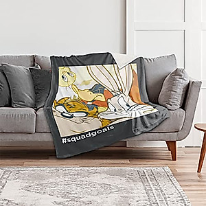 Looney Tunes Blanket, 50"x60", Squad Goals Sherpa Back Super Soft Throw