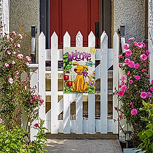 Welcome Dogs Garden Flag Double Sided, Welcome to Dog House Yard Outdoor Small Decor Home Outside Decoration 12" x 18"