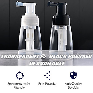 CCbeauty Powder Spray Bottle, Barber Spray Bottle for Hair, Empty Portable Travel Cosmetics Container, Hair Fiber Applicator, Refillable Body Shampoo Powder Bottles Barber Accessories, 6oz/180ml