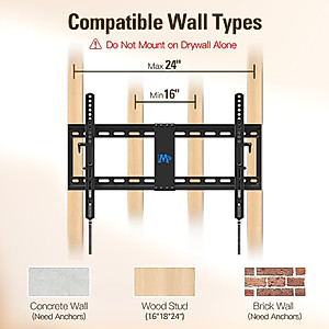 Mounting Dream Advanced Tilt TV Wall Mount for Most 42-90 Inch TVs, Premium Wall Mount TV Bracket with Full Tilt Extension up to 7 inch, Fits 16", 18", 24" Studs, Max VESA 600x400mm and 120LBS MD2104