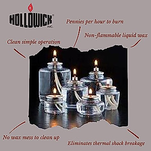 Hollowick - HD15 15 Hour Disposable Liquid Candle Not for Home Consumer Use (96/case),Clear