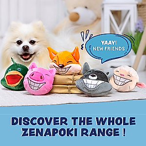 ZENAPOKI Dog Toys for Aggressive Chewers (3in1) - Squeaky and Interactive - for Medium Dogs, Large & Small Breeds - Puppy Teething Chew Toy - Juguetes Perros - Pink