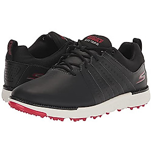 Skechers mens Elite Tour Sl Waterproof Golf Shoe, Black/Red, 13 US