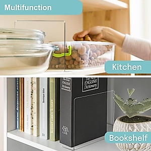 OKPOW Acrylic Shelf Dividers for Closet Organization: 8 Pack Tall Durable Clear Shelves Separators for Clothing Adjustable