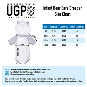 UGP Campus Apparel Michigan Wolverines Primary Logo Hooded Bear Ears Creeper Bodysuit - 6 Months - Vintage Navy