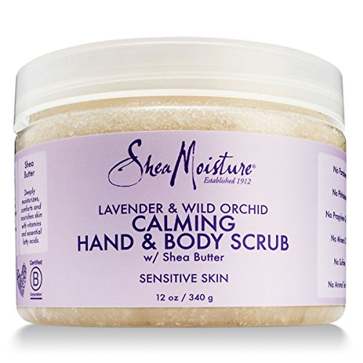 Shea Moisture Lavender & Wild Orchid Hand & Body Scrub 12 Ounce (U-BB-2934)
