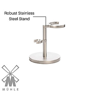 MÜHLE ROCCA Stand for Razors & Shaving Brushes | Shave Accessory | Matt Stainless Steel