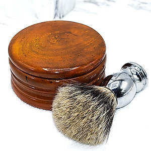 Parker Safety Razor Parker Genuine Honey Mango Wood Shaving Soap Bowl from