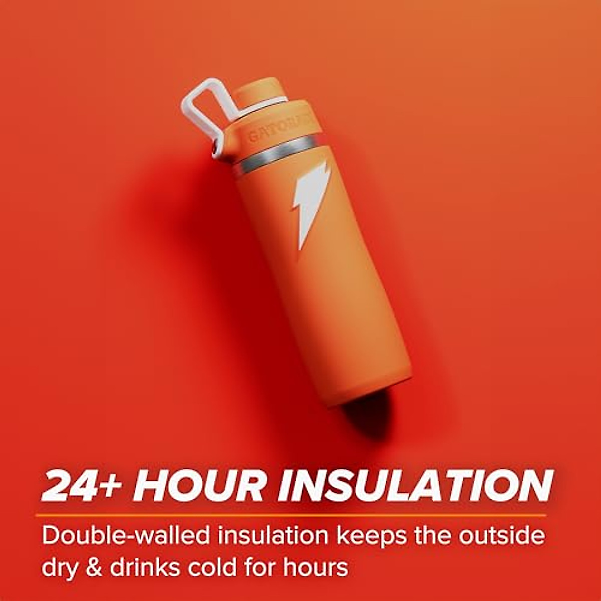 Gatorade 'Overtime' 22oz Stainless Steel Water Bottle, Twist Cap, Pink