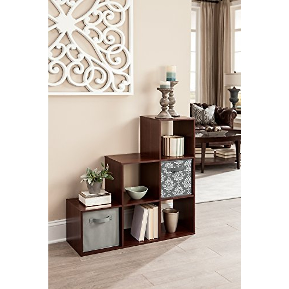 ClosetMaid 3254 Cubeicals Fabric Drawer, Gray Damask