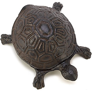 Gifts & Decor Garden Decoration Turtle Cast Iron Key Hider Stone