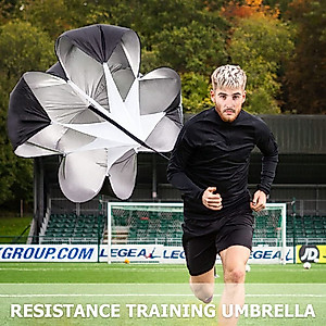 Uyomal Running Speed Training,Speed Chute Resistance Parachute for Speed and Acceleration Training 56-Inch (1 Umbrella)