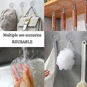 MAGPIE Adhesive Hooks 30kg/66lbs(Max) Duty Wall Hooks SelfTraceless Clear and Removable, Waterproof and Rustproof Multiple Uses for Bathroom Kitchen Home 10 Pack