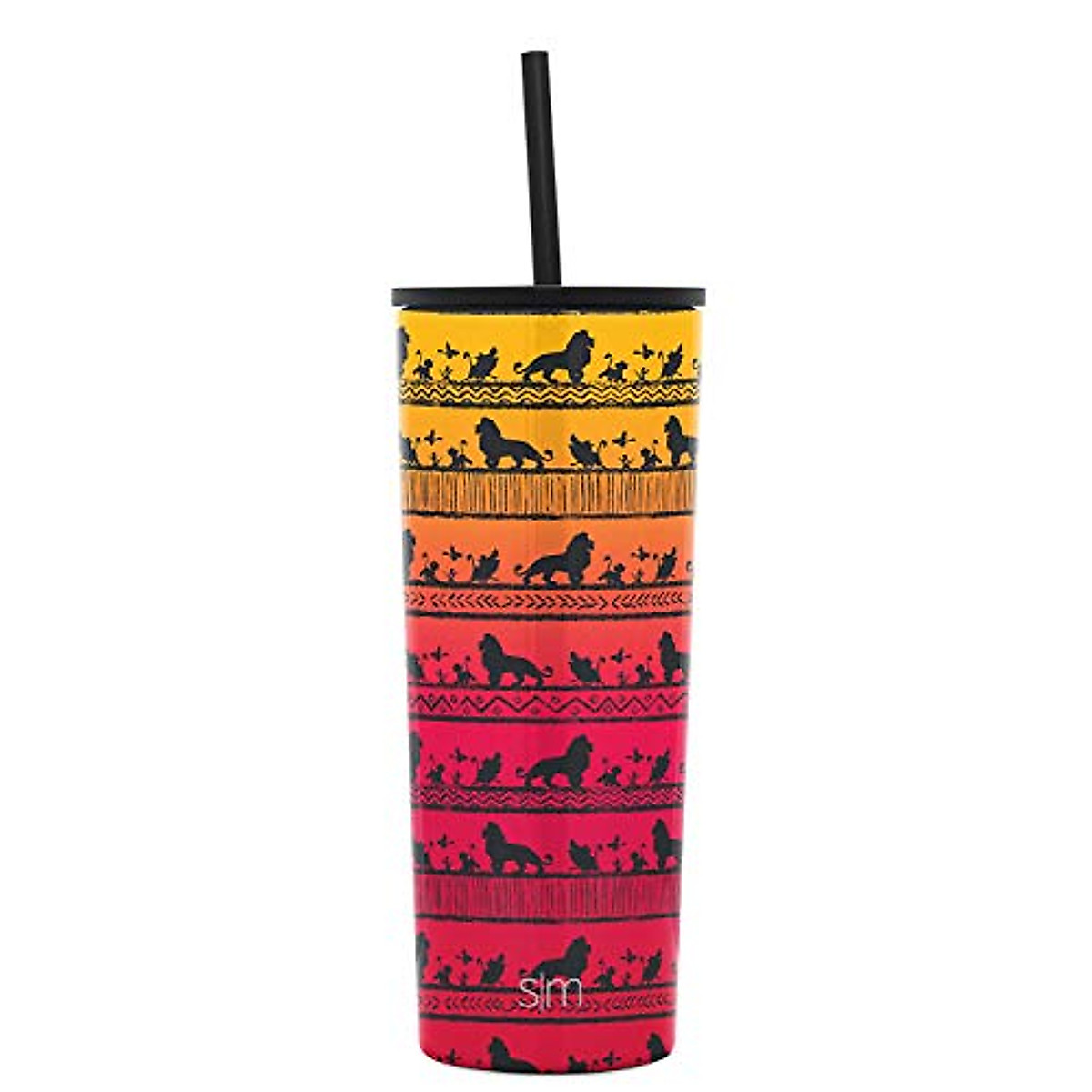 Simple Modern Disney Lion King Insulated Tumbler Cup with Flip Lid and Straw Lid | Gifts for Women Men Reusable Stainless Steel Water Bottle Travel Mug | Classic Collection | 24oz Lion King