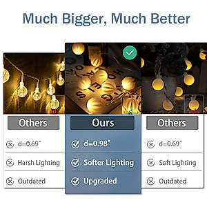 Battery Operated Globe String Lights Bedroom, 16ft 40 Classroom String Lights with Remote, Indoor Outdoor Bedtime Decorative String Lights for Camping Christmas Party Patio Wedding Gazebo Dorm Tent