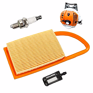 AILEETE Air Filter With Fuel Filter Spark Plug for Stihl BR500 BR550 BR600 Backpack Blowers, Replaces 4282 141 0300, 4282 141 0300B