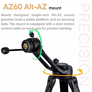 Spectrum Optical Instruments – ExploraPro 80AZ Refractor Telescope for Adults & Beginner – Compact Manual Alt-AZ Telescope – Smartphone Adapter and Remote Shutter – 80mm Aperture 900mm Focal Length