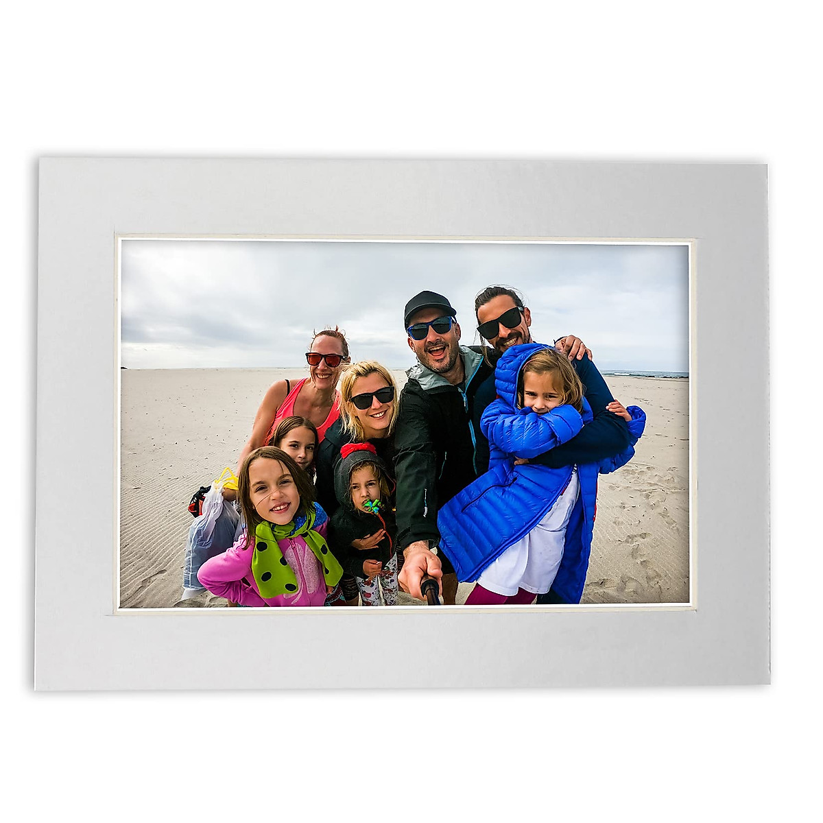6x8 Mat for 8x10 Frame - Precut Mat Board Acid-Free Mixed Colors 6x8 Photo Matte Made to Fit a 8x10 Picture Frame, Premium Matboard for Family Photos, Show Kits, Art, Picture Framing, Pack of 10 Mats