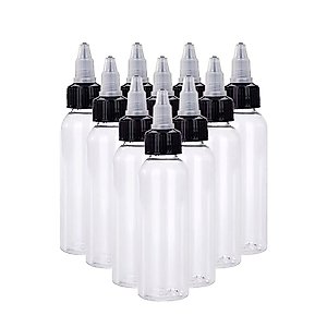 KingWei LDPE Plastic Extruded Liquid Bottle,Squeeze Bottle,Dropper,Dispensing Bottle,10 Pcs 1 oz Bottles,Laboratory wash Bottle,drip Bottle,Watercolor Pigment Bottle, Ink Discharge Bottle(