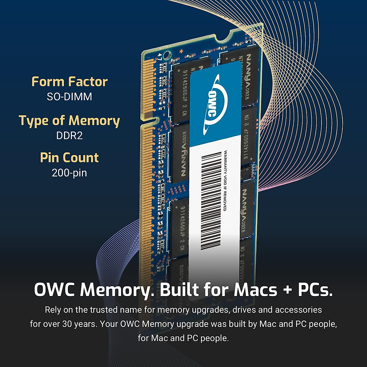 OWC 4GB (2 x 2GB) PC5300 DDR2 667MHz SO-DIMMs Memory RAM Upgrade Compatible with MacBook, MacBook Pro, iMac, Mac Mini Core 2 Duo Models (OWC5300DDR2S4GP)
