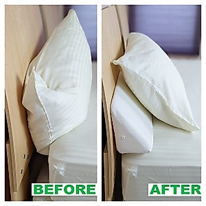 Insieme King Size Headboard Gap Filler (White). Long Bed Wedge Pillow for Covering Cracks Between Bed & Headboard or Wall with Pillow Support (76x8x6 inch)