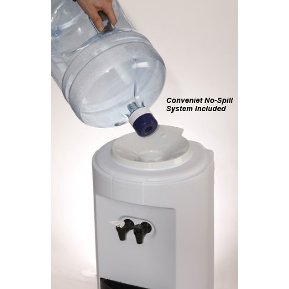 Fahrenheit Free-Standing Hot and Cold Water Cooler Finish: White with Silver Metallic