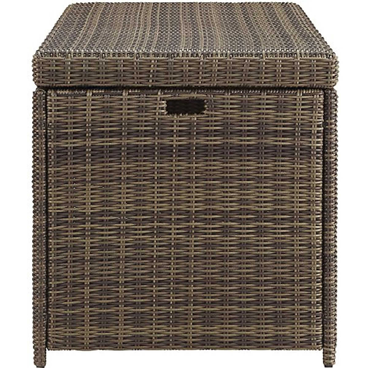 Crosley Furniture CO7305-WB Bradenton Outdoor Wicker Storage Bin - Weathered Brown