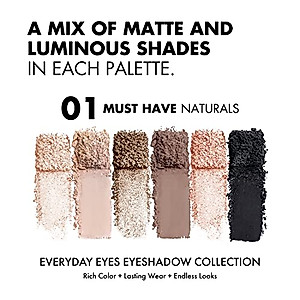 Milani Everyday Eyes Eyeshadow Palette - Must Have Naturals (0.21 Ounce) 6 Cruelty-Free Matte or Metallic Eyeshadow Colors to Contour & Highlight