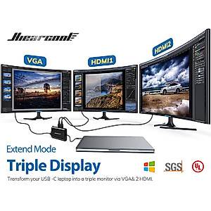 Hiearcool 8IN1 USB C Hub and 11IN1 Docking Station, Type C Hub Ethernet USB C Docking Station