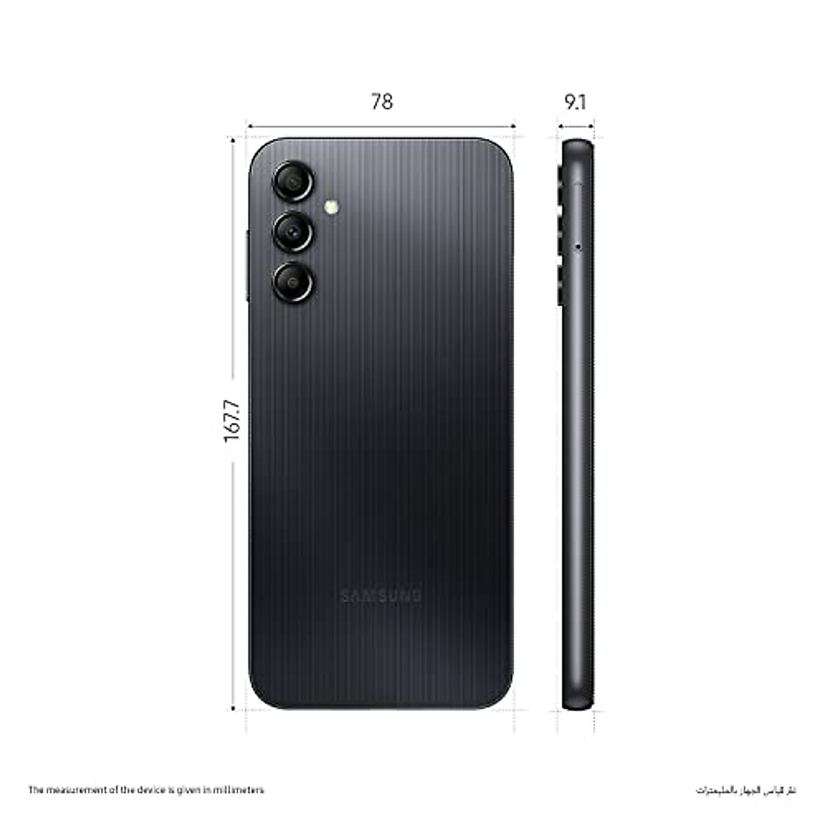 SAMSUNG Galaxy A14 (SM-A145F/DS) Dual SIM,128GB + 4GB, Factory Unlocked GSM, International Version (Ring Grip Case Bundle) - No Warranty - (Black)