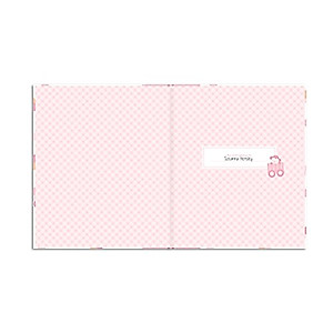 Lil Peach First 5 Years Baby Memory Book, Baby Girl Keepsake Book, Milestone and Photo Journal, Pink & Peach Confetti Polka Dots