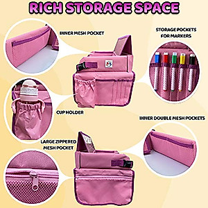 Madson Kids Travel Tray - Toddler Car Seat - Lap Desk & Dry Erase Board - Activity Organizer with Markers - Food & Snack Table - Tablet & Cup Holder, Road Trip Essential, Portable Desk for Kids