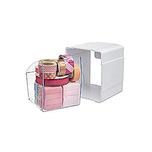 Deflecto Single Tilt Bins, 5.2" x 5.54" x 4.65", White, 4-Pieces (421103CR)