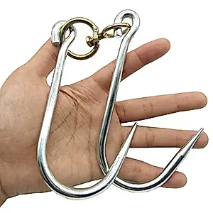 TIHOOD 3PCS Swiveling Meat Hook, Heavy Duty Stainless Steel Processing Butcher Hooks - Large Fish,Hunting,Carcass Hanging Hook