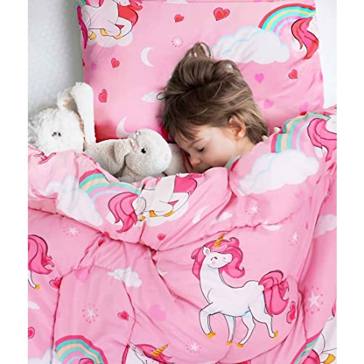 Utopia Bedding - Comforter Bedding Set with 2 Pillow Cases - 3 Piece Soft Brushed Microfiber Kids Bedding Set for Boys/Girls - Machine Washable, Unicorn, Twin