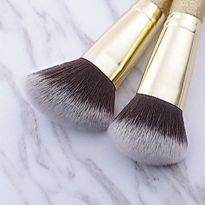 DUcare Makeup Brushes Duo End Foundation Powder Buffer and Contour Synthetic Cosmetic Tools 2Pcs