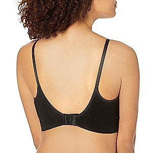 Warner's womens Easy Does It Dig-free Comfort Band With Seamless Stretch Wireless Lightly Lined Convertible Comfort Bra, Rich Black, Large US