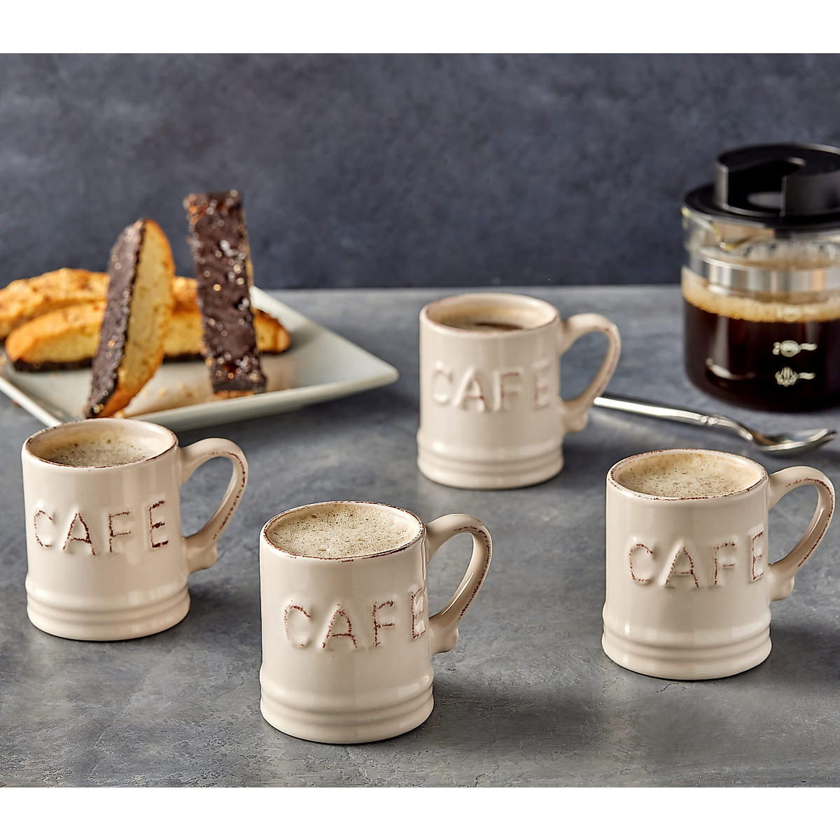 IMUSA USA 6pc 3oz Beige CAFÉ Espresso Cups