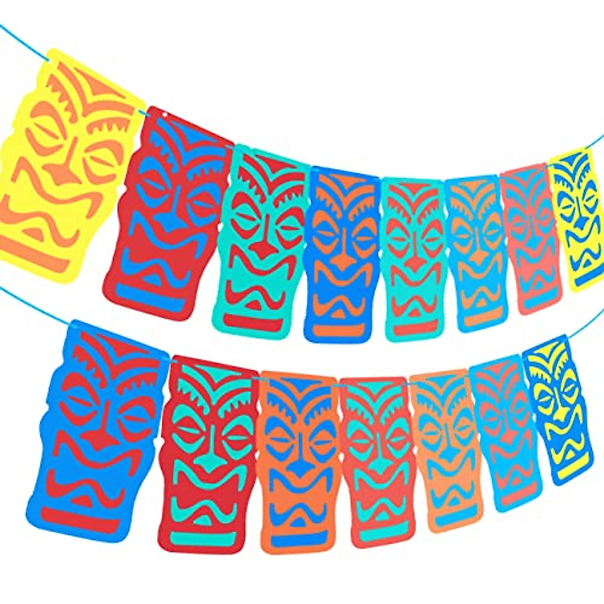 15 PCS Tiki Banner for Hawaiian Tropical Party Decor